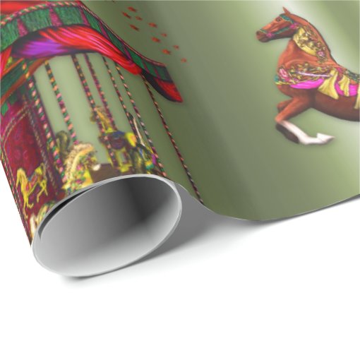 Christmas Carousel Wrapping Paper | Zazzle