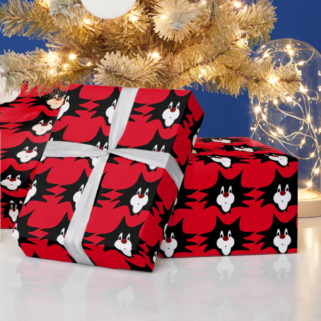 CHRISTMAS CARTOON CAT Wrapping Paper | Zazzle