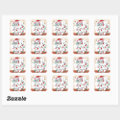 Christmas Cat Square Sticker | Zazzle