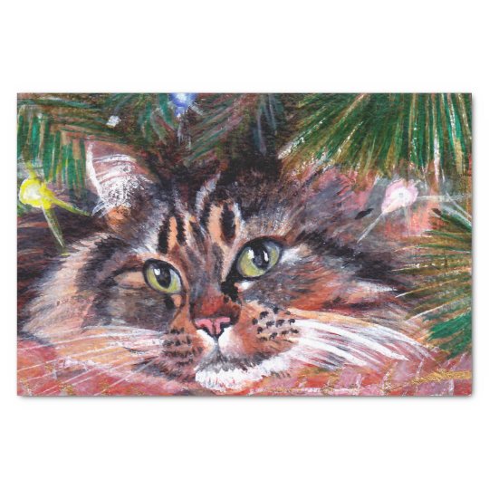 Christmas Cat Tissue Paper | Zazzle.com