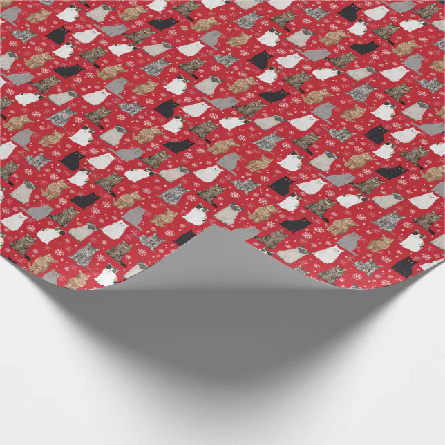 Christmas Cats Gift Wrap | Zazzle