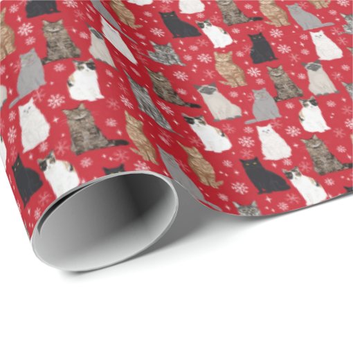 Christmas Cats Gift Wrap | Zazzle