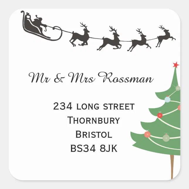 Christmas Change of address sticker | Zazzle