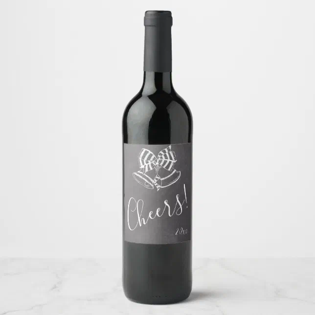 Christmas Cheer, Chalkboard Custom Wine Label | Zazzle