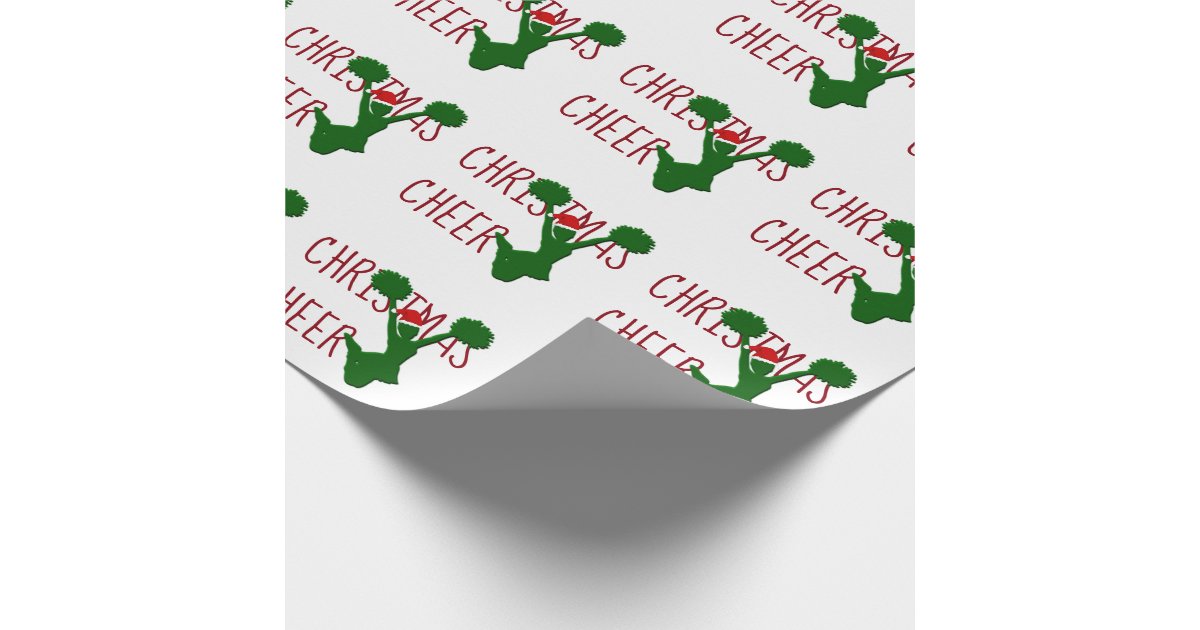 Christmas Cheer Cheerleader Holiday Spirit Wrapping Paper | Zazzle