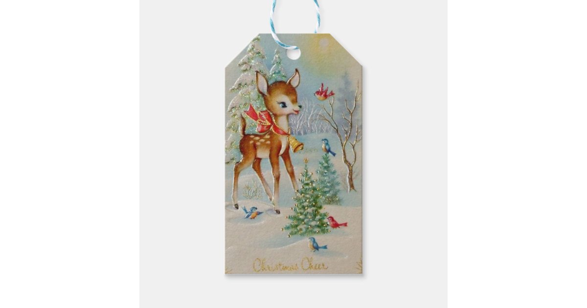 Christmas Cheer Deer Gift Tags | Zazzle