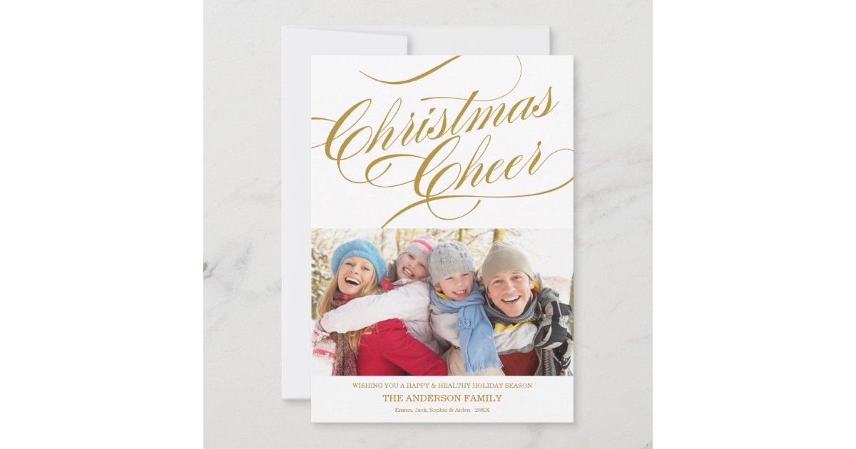 CHRISTMAS CHEER | HOLIDAY PHOTO CARD | Zazzle