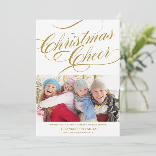 CHRISTMAS CHEER | HOLIDAY PHOTO CARD | Zazzle
