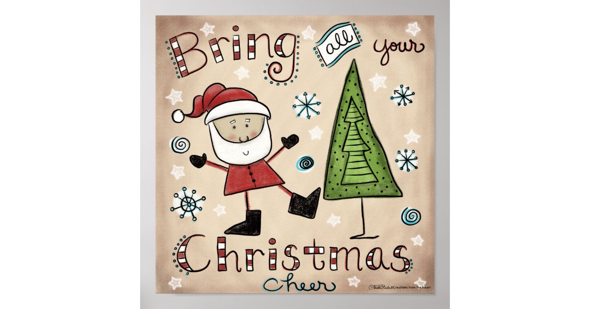 Christmas Cheer Poster | Zazzle