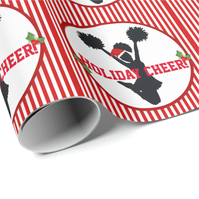 Christmas Cheerleading Holiday Cheer Wrapping Paper | Zazzle
