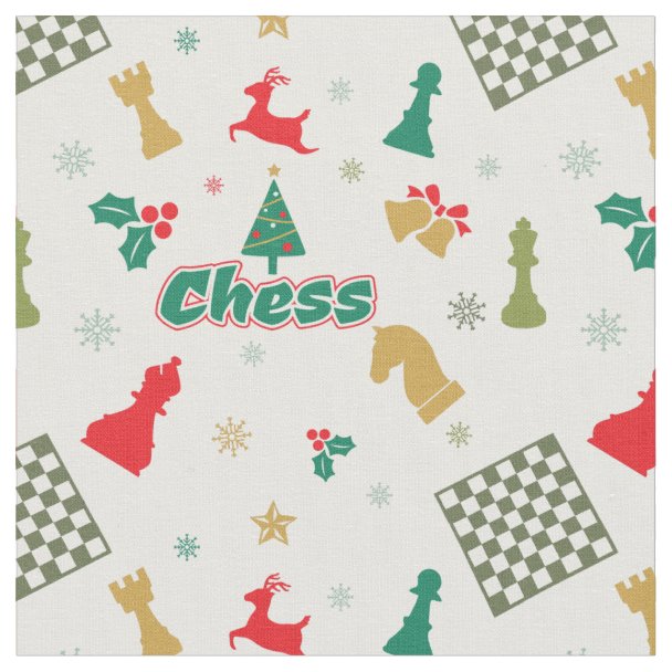 Chess Pieces Fabric | Zazzle