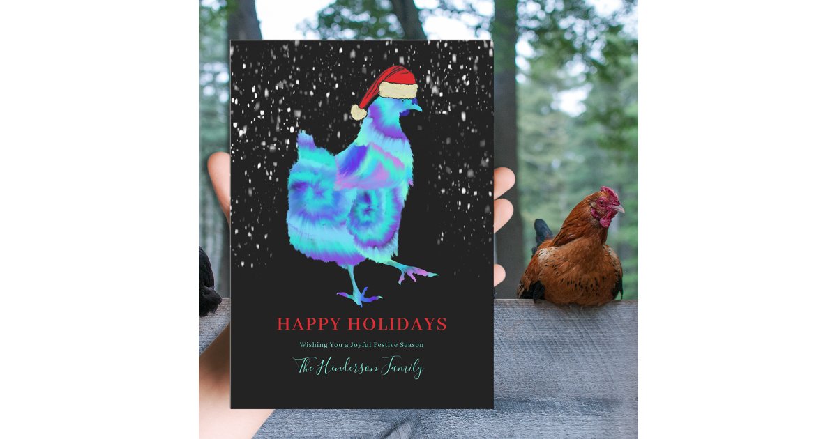 Christmas Chicken Dance Holiday Card | Zazzle