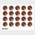 Christmas Chickens Classic Round Sticker | Zazzle