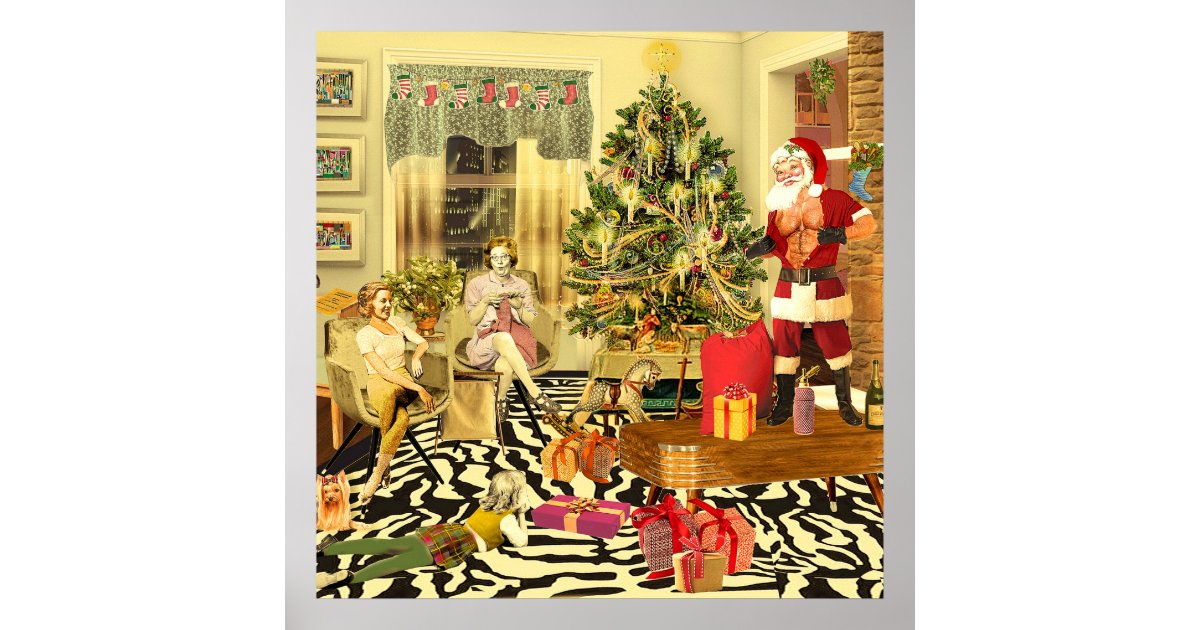 Christmas Chippendale Poster | Zazzle