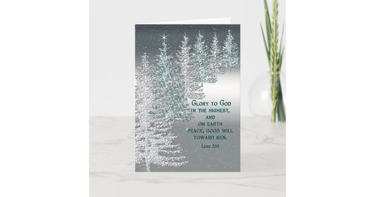 CHRISTMAS - CHRISTIAN - CHRISTMAS TREES -SCRIPTURE HOLIDAY CARD | Zazzle
