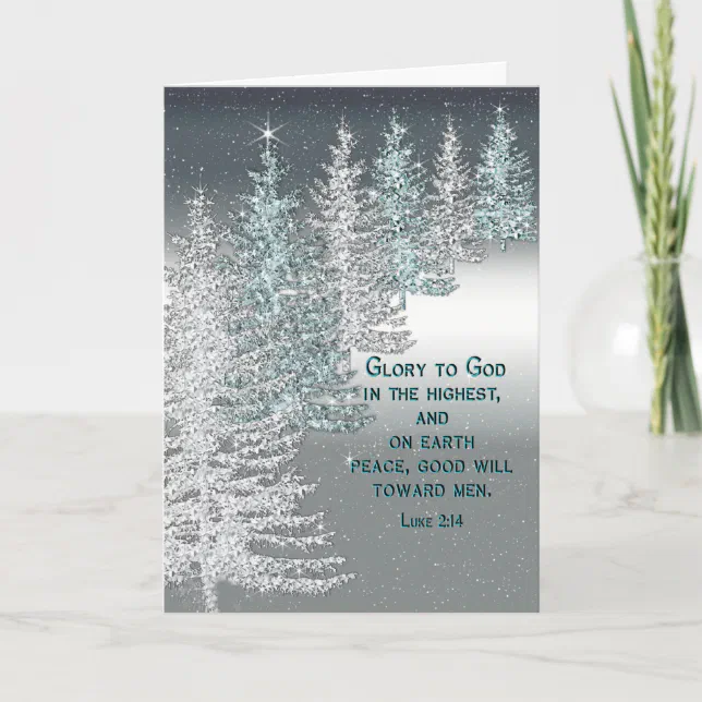 CHRISTMAS - CHRISTIAN - CHRISTMAS TREES -SCRIPTURE HOLIDAY CARD | Zazzle