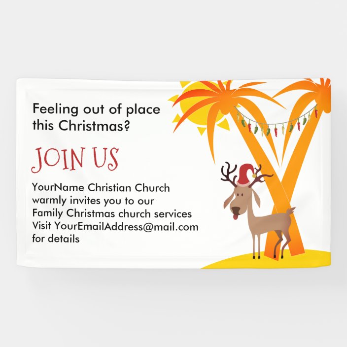 Christmas Church Invitation Banner | Zazzle.com
