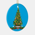 Christmas Circle Ornament, Christmas Tree Ceramic Ornament | Zazzle