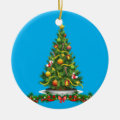 Christmas Circle Ornament, Christmas Tree Ceramic Ornament | Zazzle