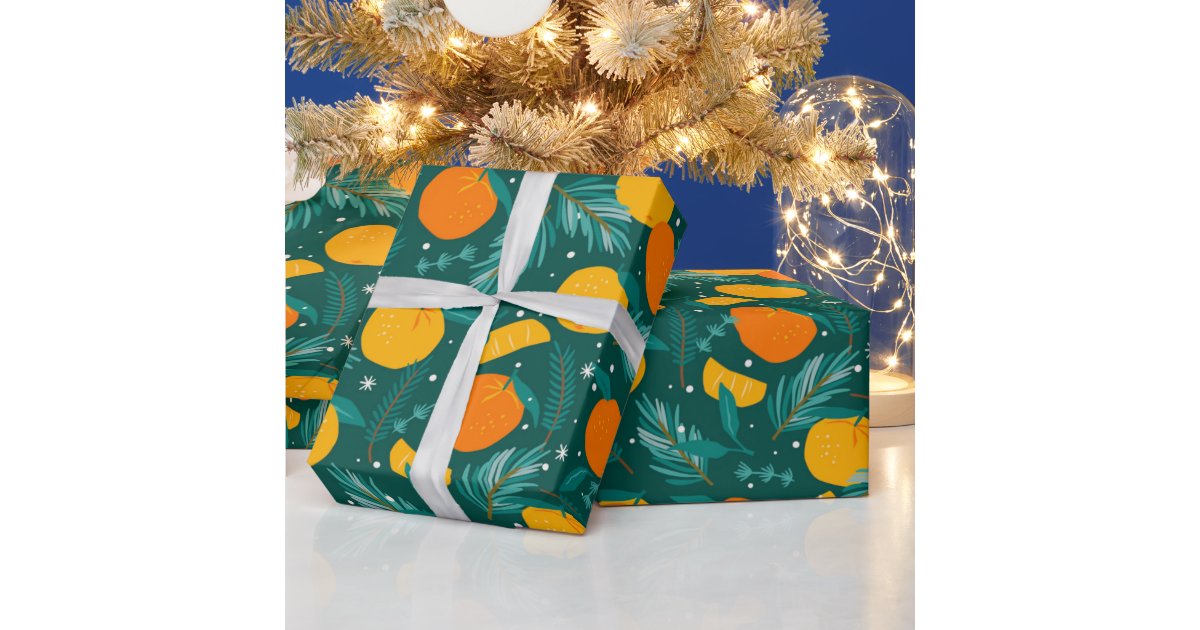 Christmas Citrus fruit pattern Tissue Paper | Zazzle