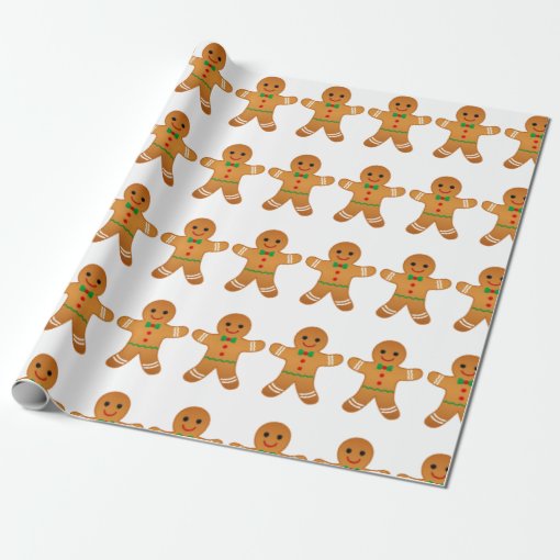 Christmas classic gingerbread man bestselling wrapping paper | Zazzle