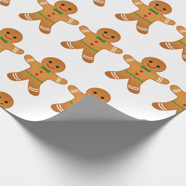 Christmas classic gingerbread man bestselling wrapping paper | Zazzle