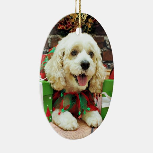 Christmas - Cockapoo - Clancy Ceramic Ornament | Zazzle