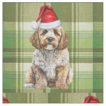 cockapoo dog vintage florals pink fabric | Zazzle