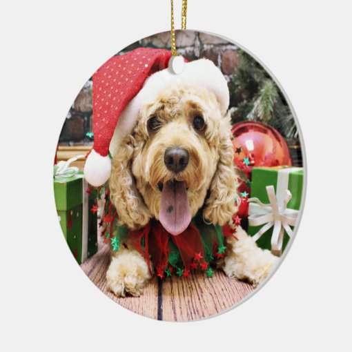Christmas - Cockapoo - Sadie Ceramic Ornament | Zazzle