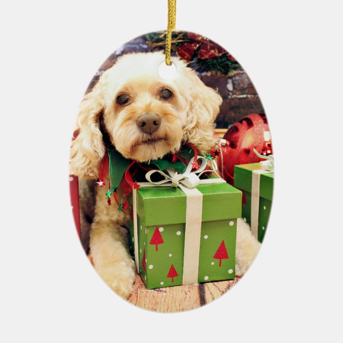 Christmas - Cockapoo - Trailer Ceramic Ornament | Zazzle.com
