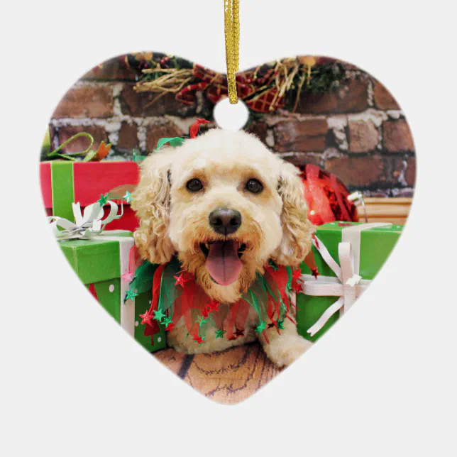 Christmas - Cockapoo - Trixie Ceramic Ornament | Zazzle