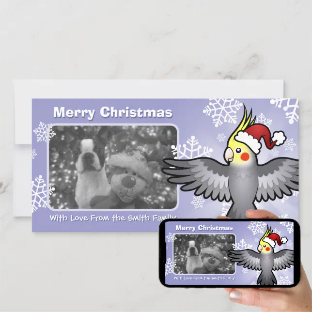 Christmas Cockatiel Holiday Card | Zazzle