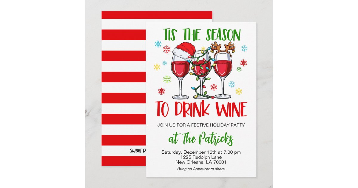 Christmas Cocktail Party Invitation | Zazzle