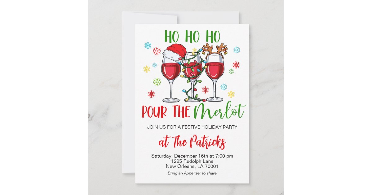 Christmas Cocktail Party Invitation | Zazzle