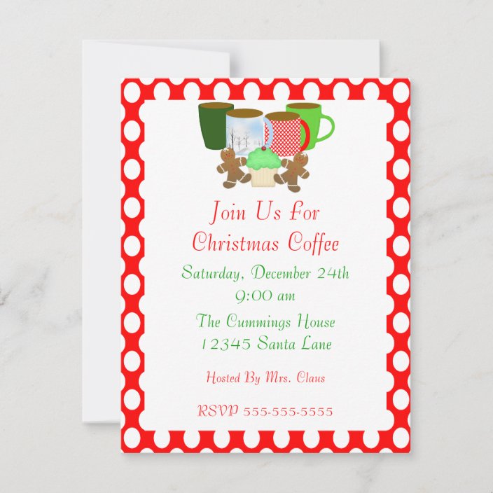 Christmas Coffee Invitation | Zazzle.com