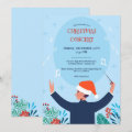 Christmas Concert Blue Invitation | Zazzle