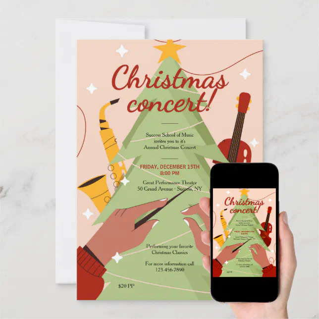 Christmas Concert Invitation | Zazzle