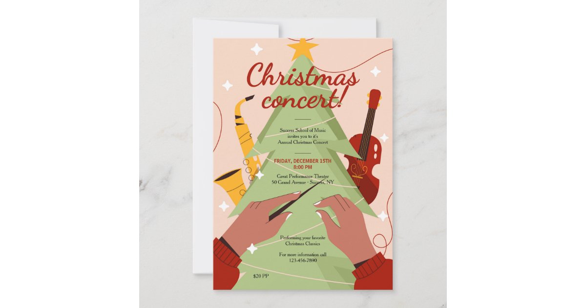 Christmas Concert Invitation | Zazzle