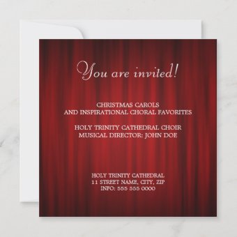 Christmas Concert invitation | Zazzle