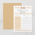 Christmas Cookie Bake Off Party Recipe Card | Zazzle
