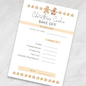 Christmas Cookie Bake Off Party Scorecard Card | Zazzle