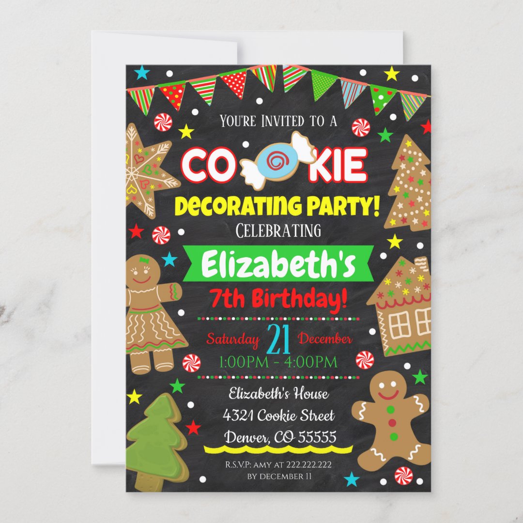 Christmas Cookie Decorating Party Invitation | Zazzle