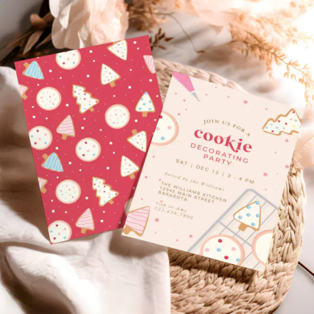 Christmas Cookie Decorating Party Invitation | Zazzle