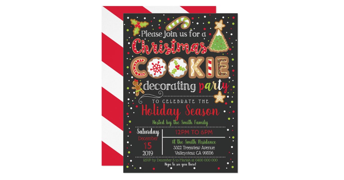 Christmas Cookie Decorating Party Invitation | Zazzle.com