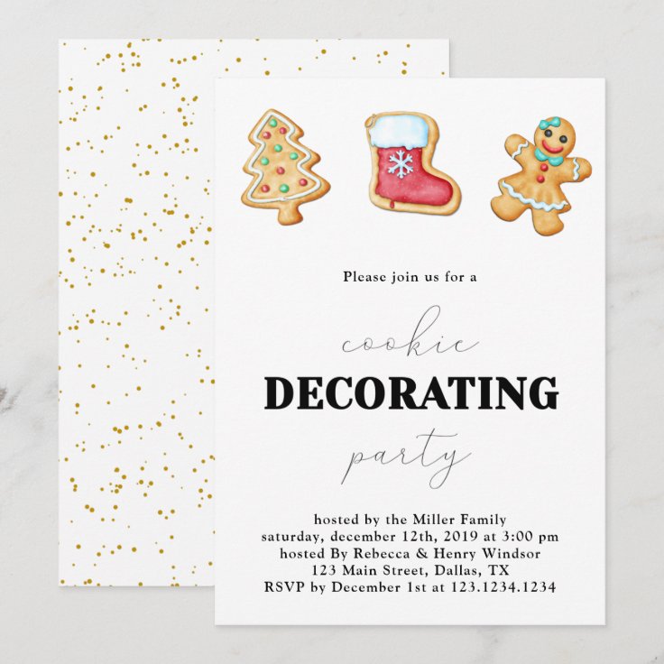 Christmas Cookie Decorating Party Invitation | Zazzle