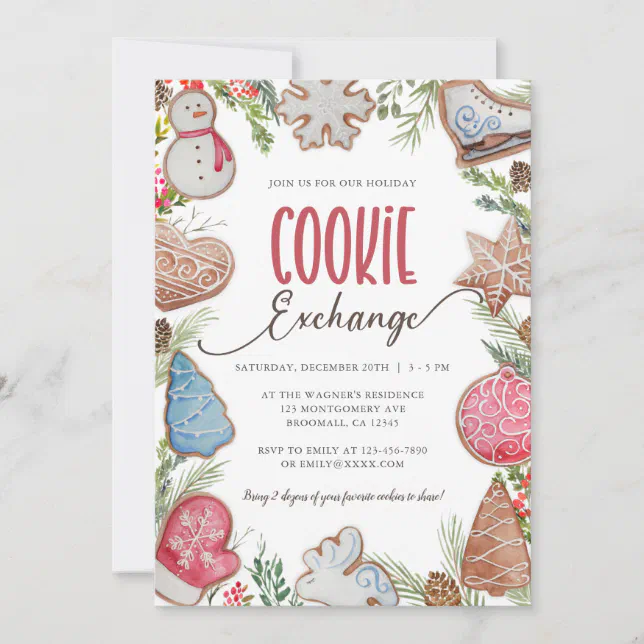 Christmas Cookie Exchange Invitation | Zazzle