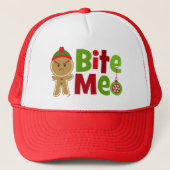 Christmas cookie Holiday bite me hat | Zazzle