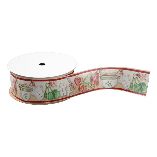 Christmas Cookies & Baking Theme Ribbon | Zazzle.com