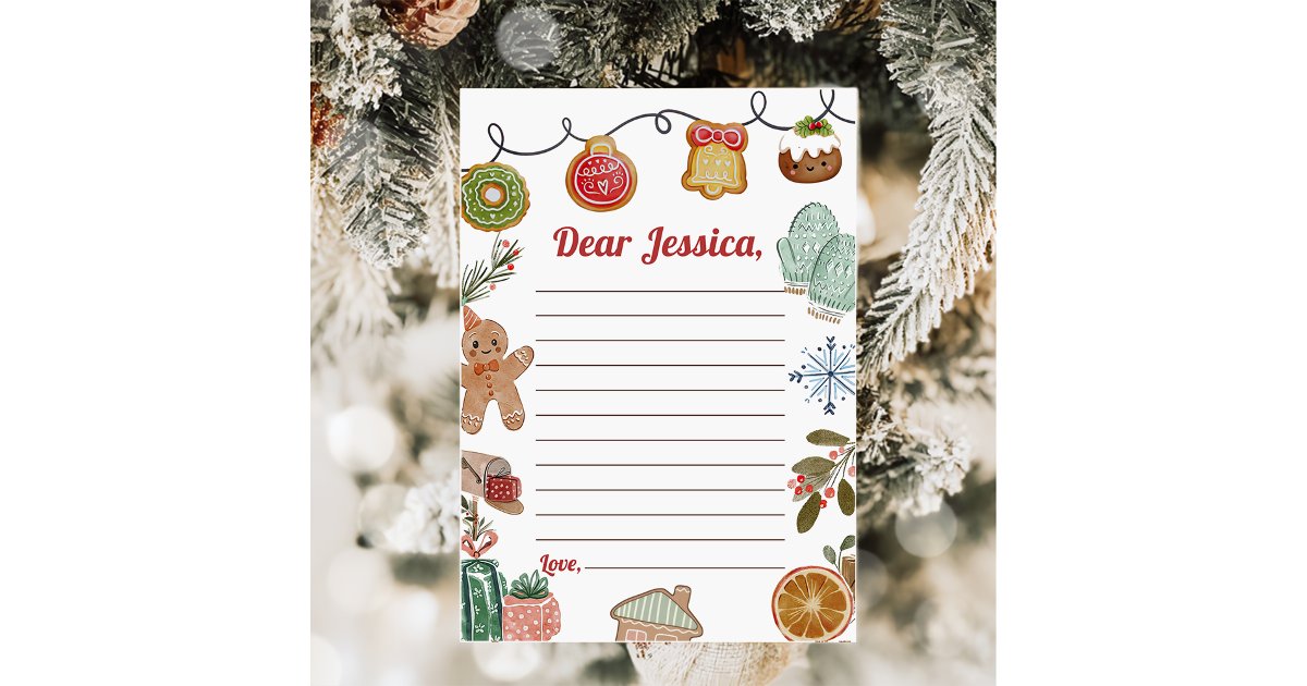 Christmas Cookies Capsule Note Message Card | Zazzle