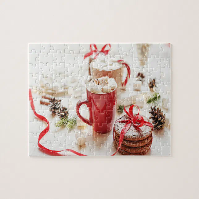Christmas Cookies & Marshmallow Jigsaw Puzzle | Zazzle